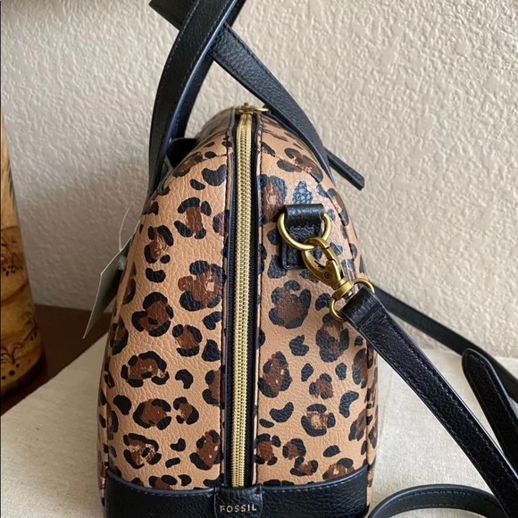 Fossil | Bags | Fossil Sydney Crossbody Satchel Cheetah Handbag | Poshmark